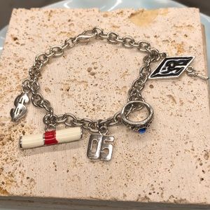 Jewelry | Silver Tone Graduation Themed Toggle Bracelet | Poshmark